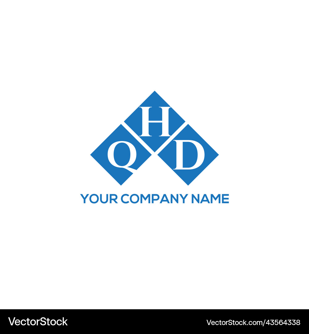 Qhd letter logo design on white background Vector Image