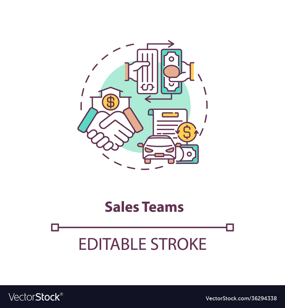 Sales teams concept icon Royalty Free Vector Image Sales teams concept icon Royalty Free Vector Image