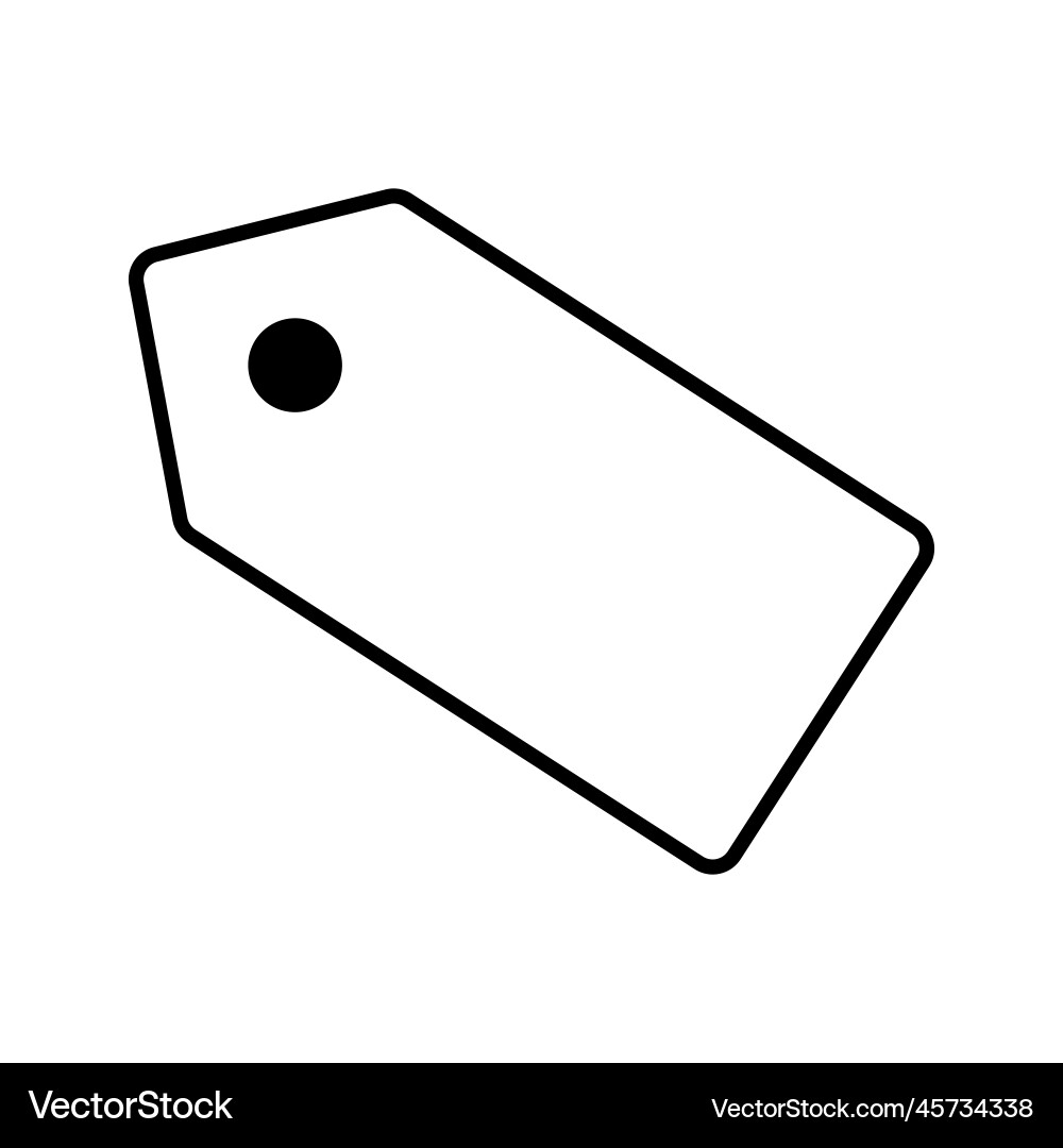 Simple tag icon or advertisement and price Vector Image