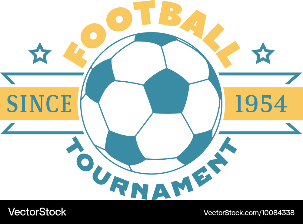 Soccer sign logo badge Royalty Free Vector Image