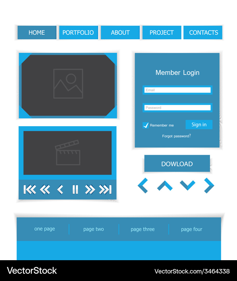 Web Elements Royalty Free Vector Image Vectorstock