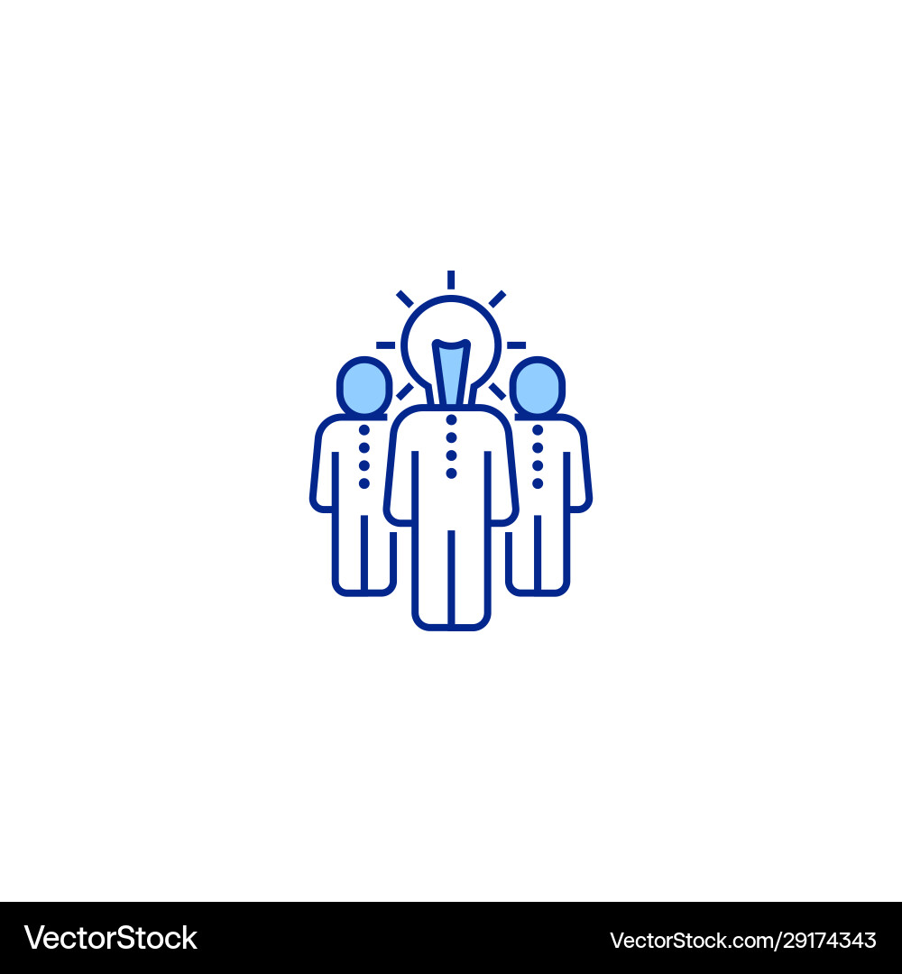 Participant creative icon from business people Vector Image