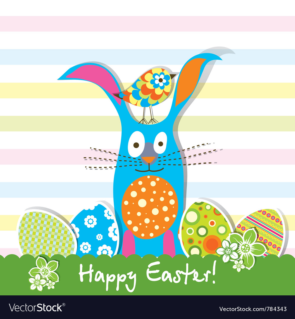 Template Easter Greeting Card Royalty Free Vector Image