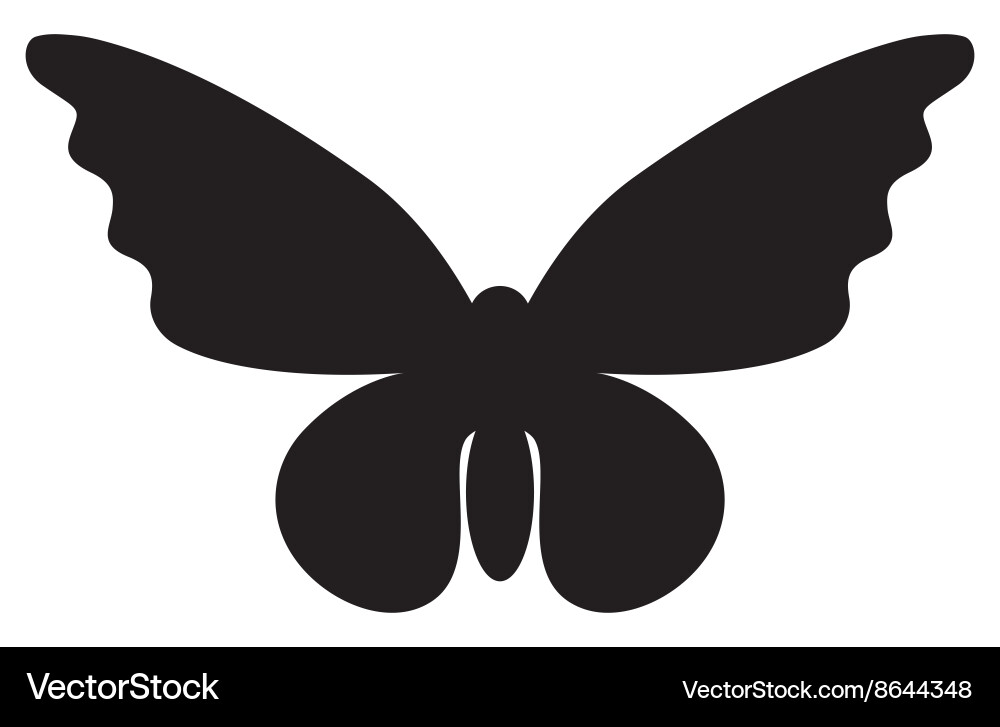 Abstract butterfly silhouette isolated on white Vector Image