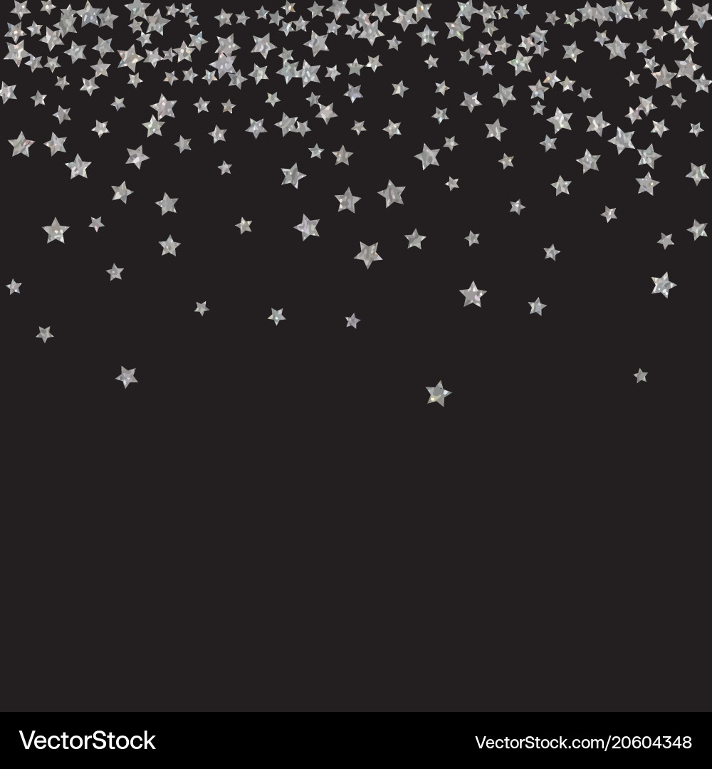 Abstract pattern of random falling stars Vector Image