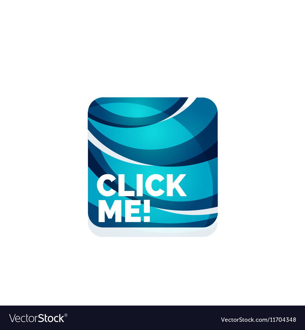 Abstract square button template Royalty Free Vector Image
