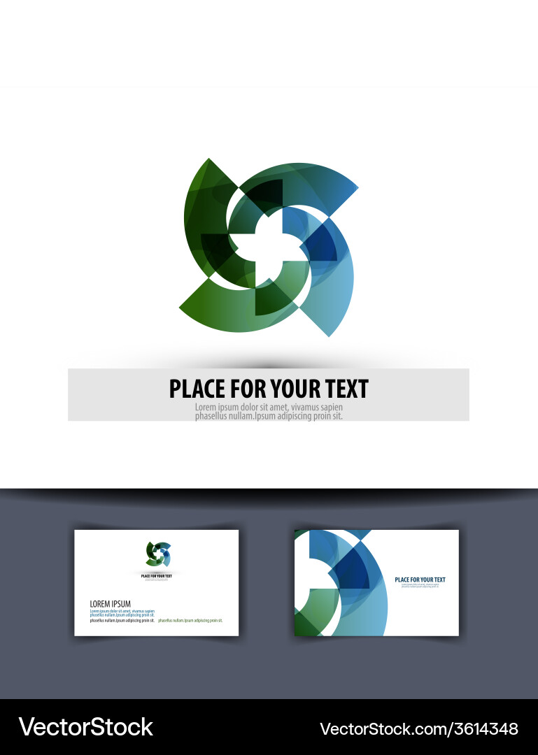 Business logo icon emblem template card Royalty Free Vector