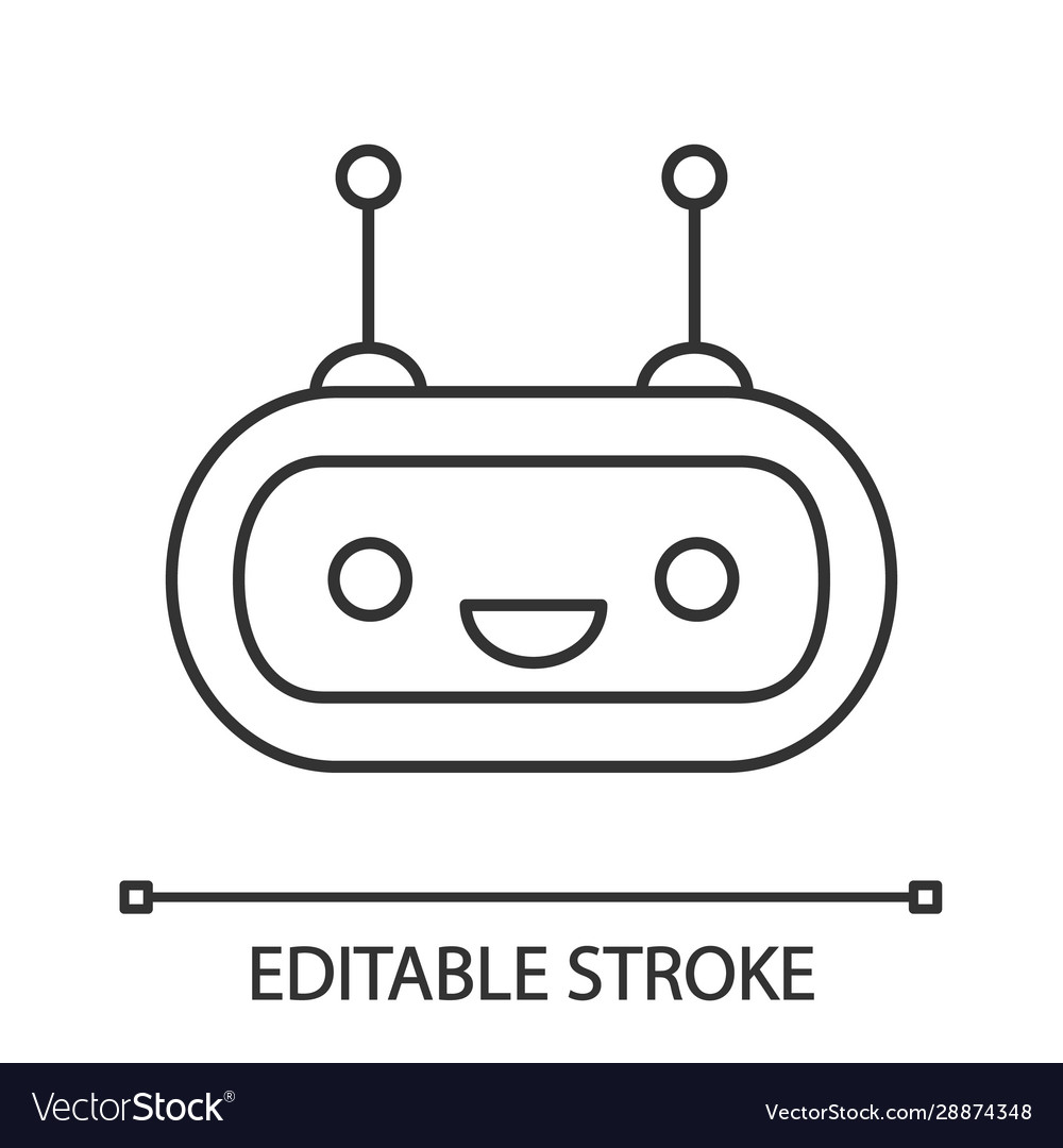 Chatbot linear icon Royalty Free Vector Image - VectorStock