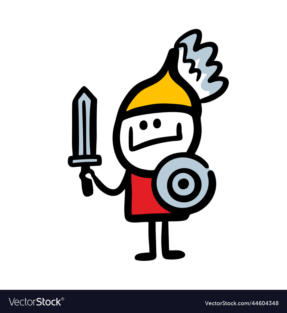 Cute hand drawn boydoing morning fitness workout Vector Image