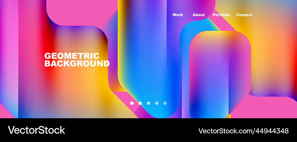 Geometric fluid shapes with liquid colors abstract