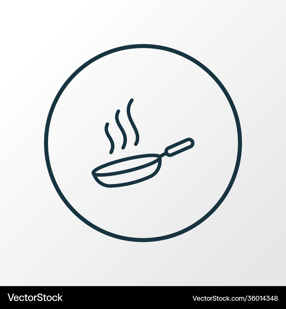 Hot pan icon line symbol premium quality isolated Vector Image