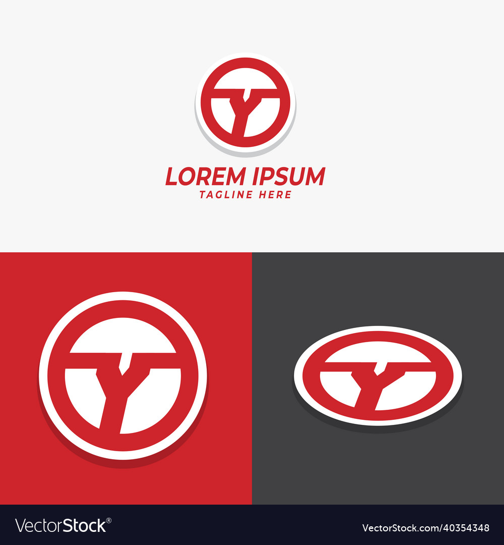 Initial circle logo template Royalty Free Vector Image