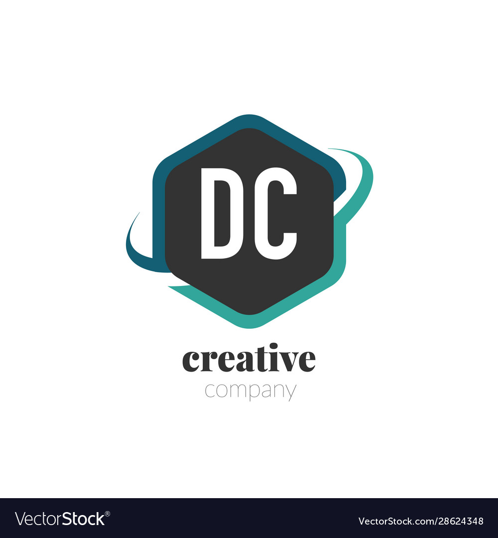 Initial letter dc creative hexagonal design logo Vector Image