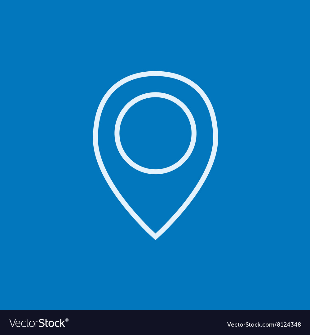 Map pointer line icon Royalty Free Vector Image