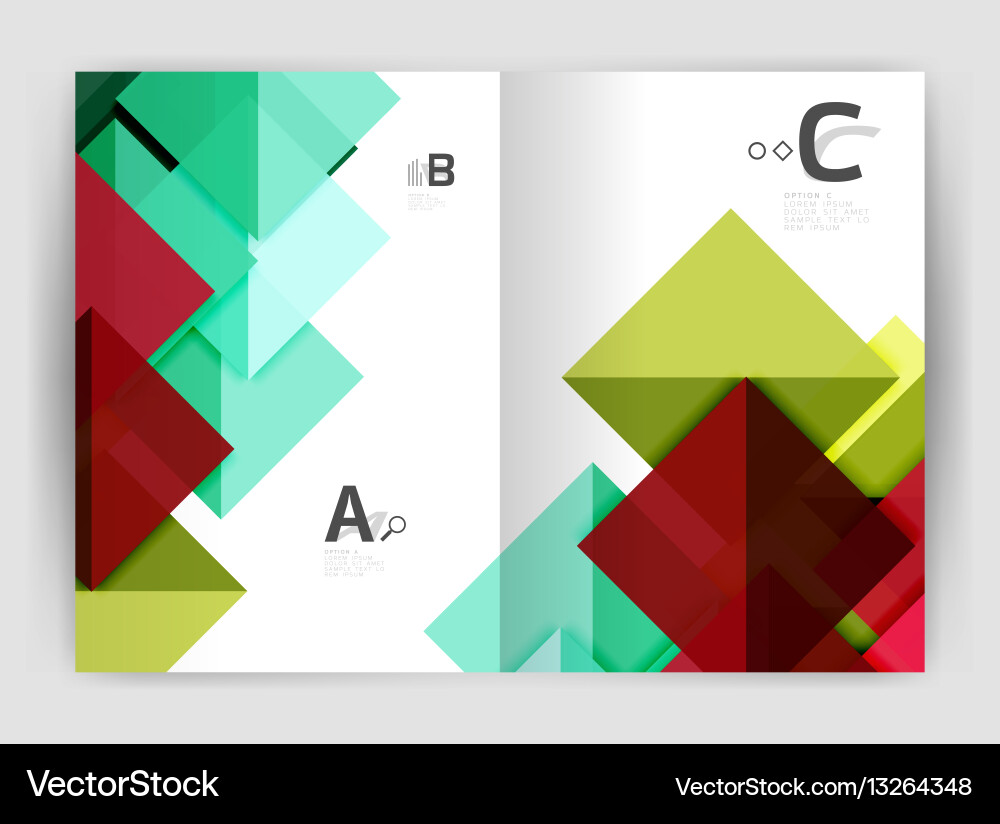 Modern geometric annual report cover Royalty Free Vector