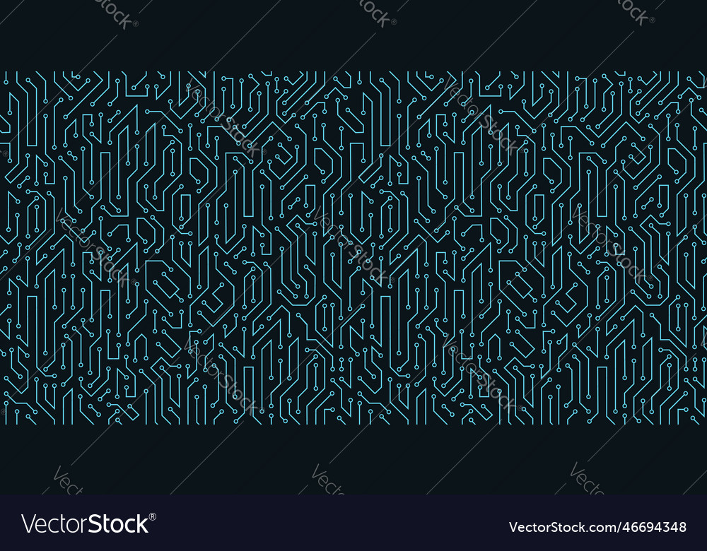 Seamless background with circuit board pattern Vector Image