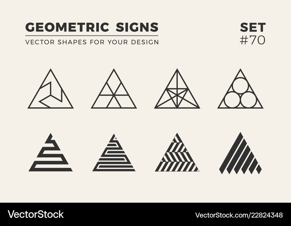 Set eight minimalistic trendy shapes stylish Vector Image