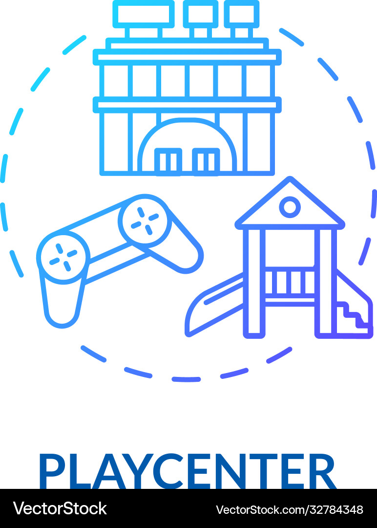 Toddlers playcenter concept icon Royalty Free Vector Image