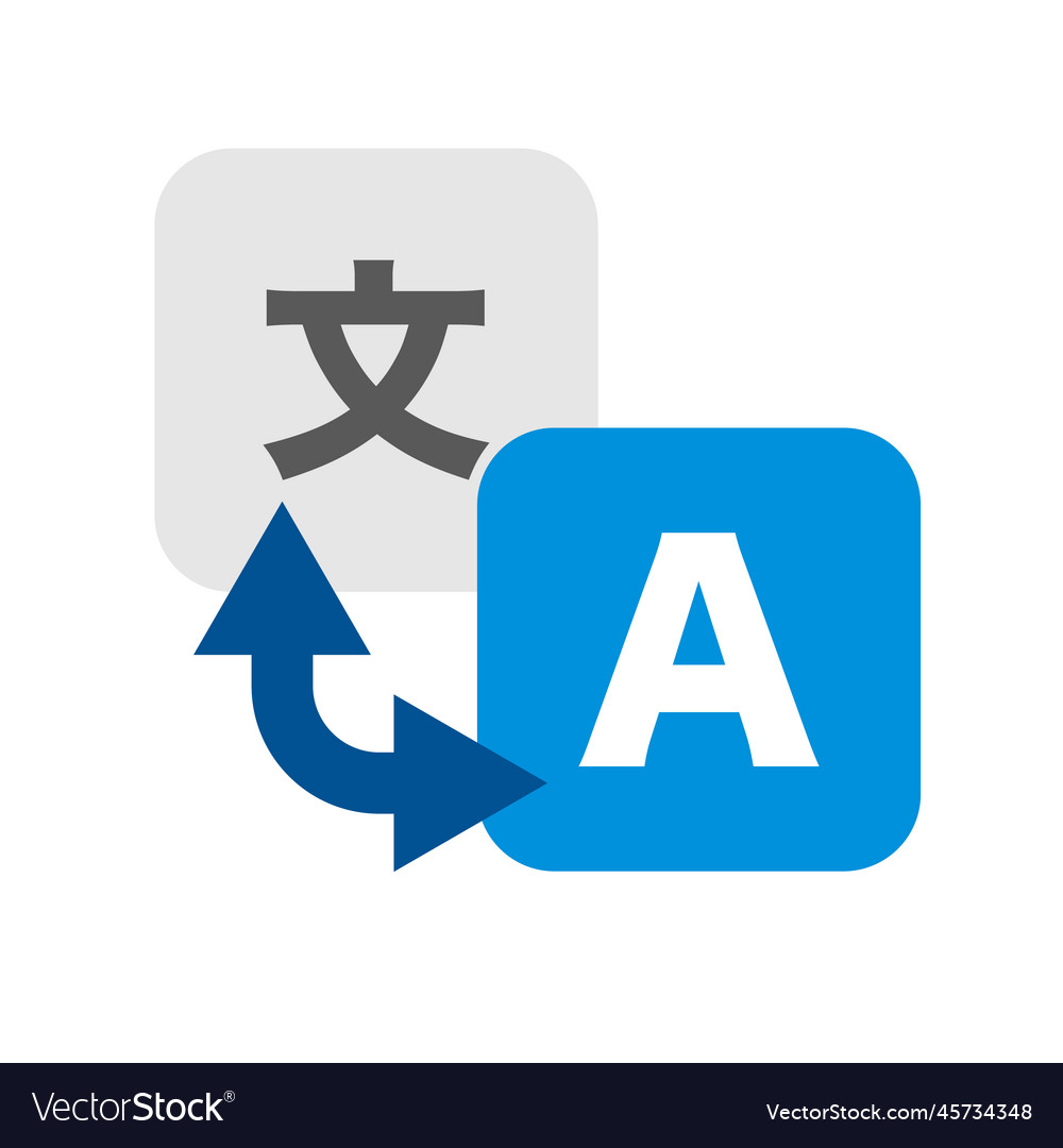 Translation icon or language Royalty Free Vector Image