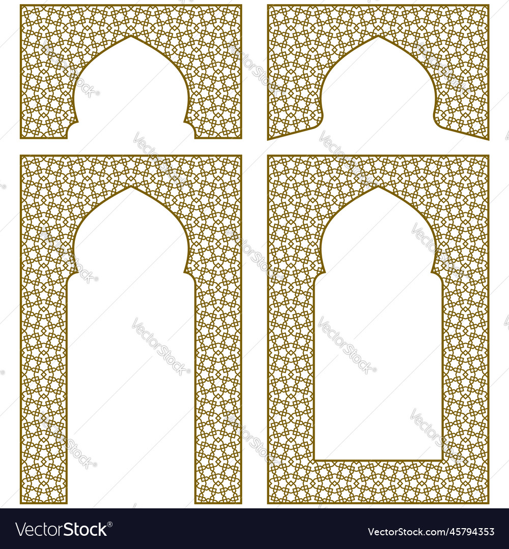 Arches frames and additional design elements Vector Image