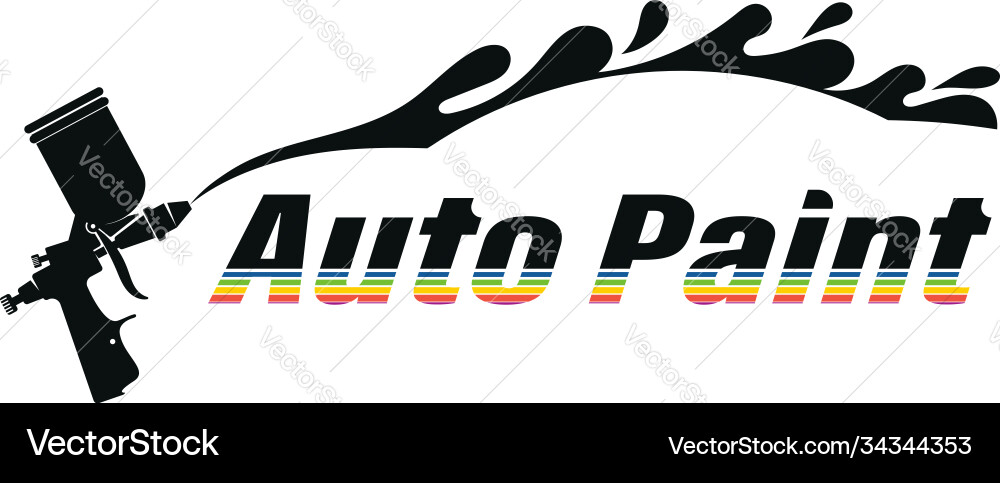Auto spray painting symbol Royalty Free Vector Image