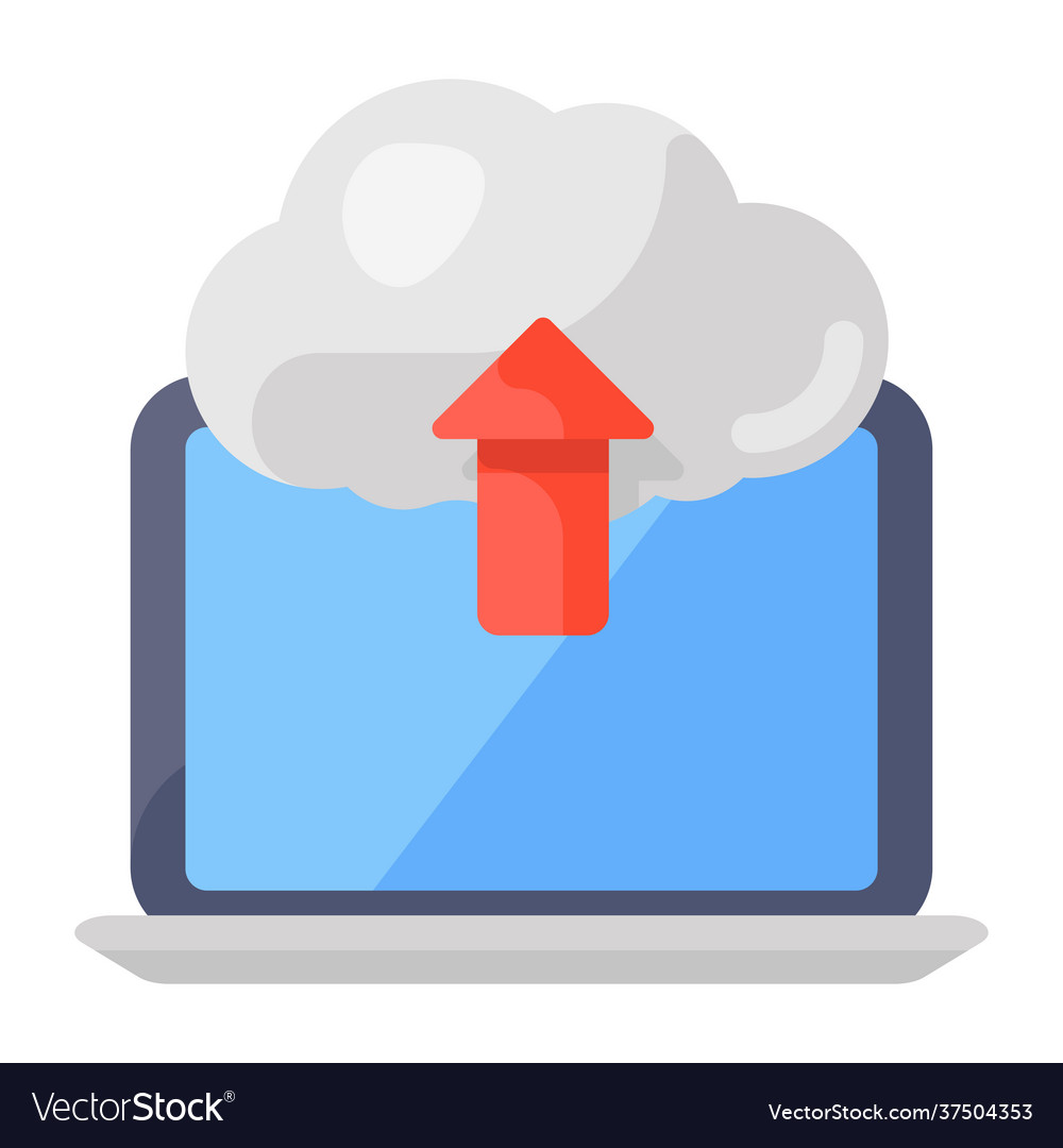 Cloud uploading Royalty Free Vector Image - VectorStock