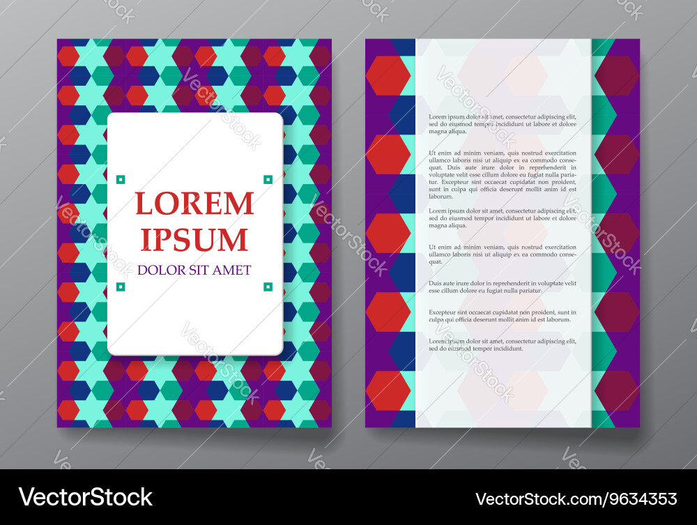 Cover brochure design arabic traditional Vector Image