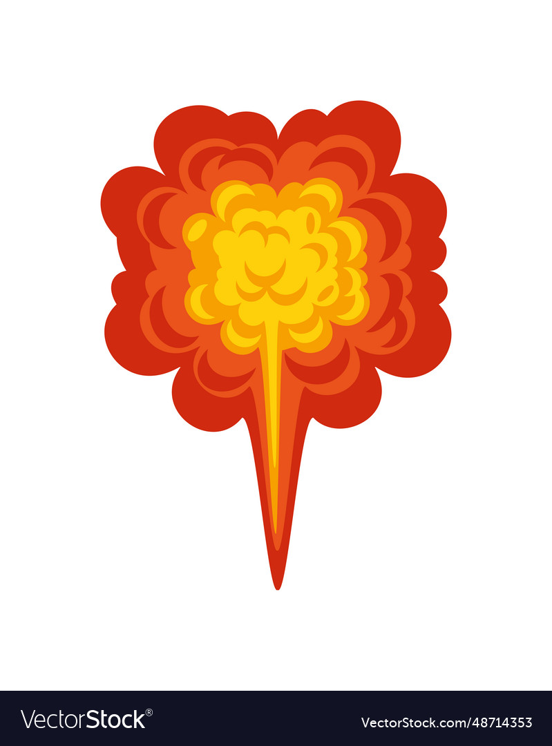 Explosion effect comic icon Royalty Free Vector Image