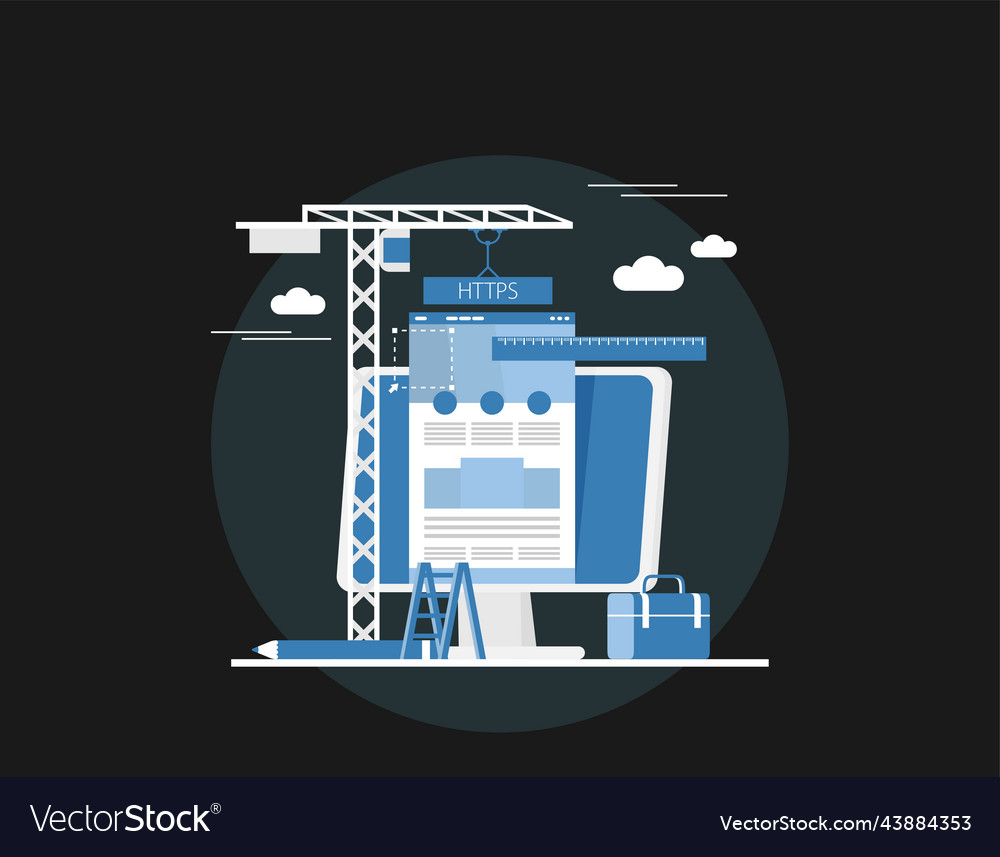 Flat of web design and development concepts Vector Image