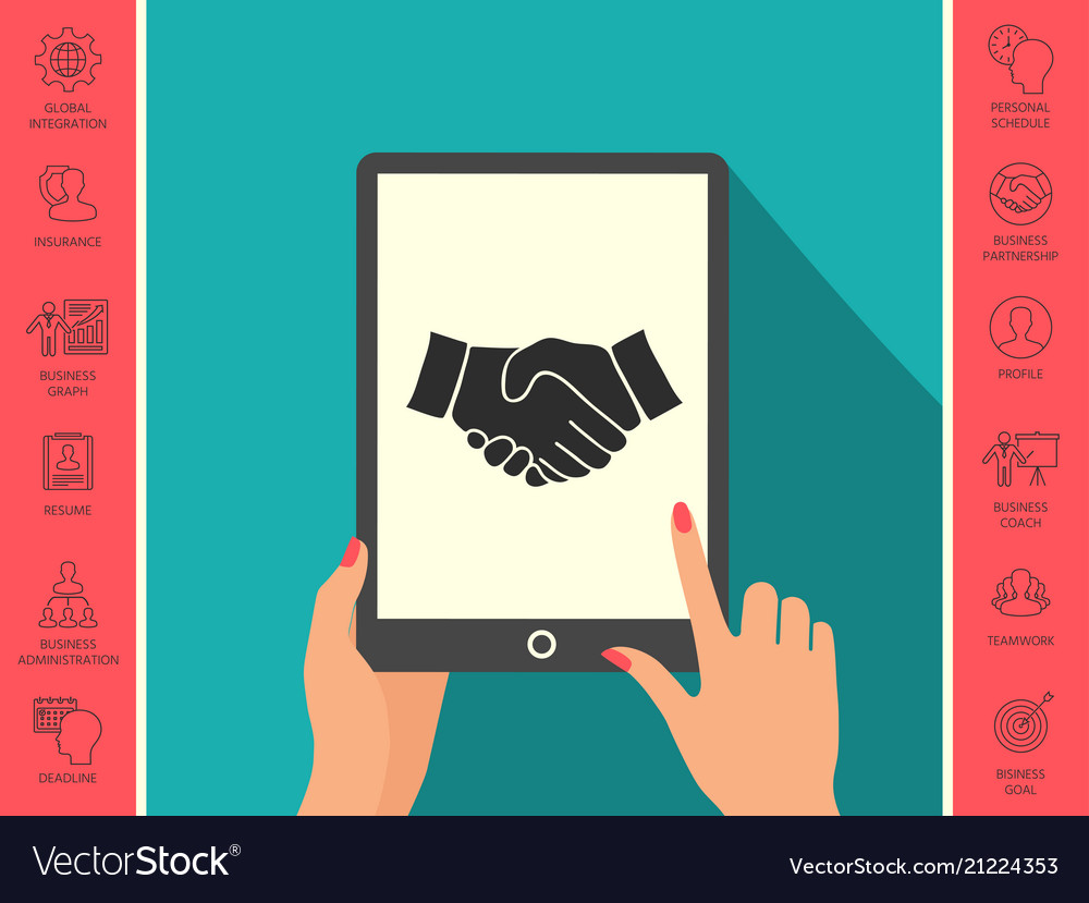 Handshake symbol icon Royalty Free Vector Image Handshake symbol icon Royalty Free Vector Image