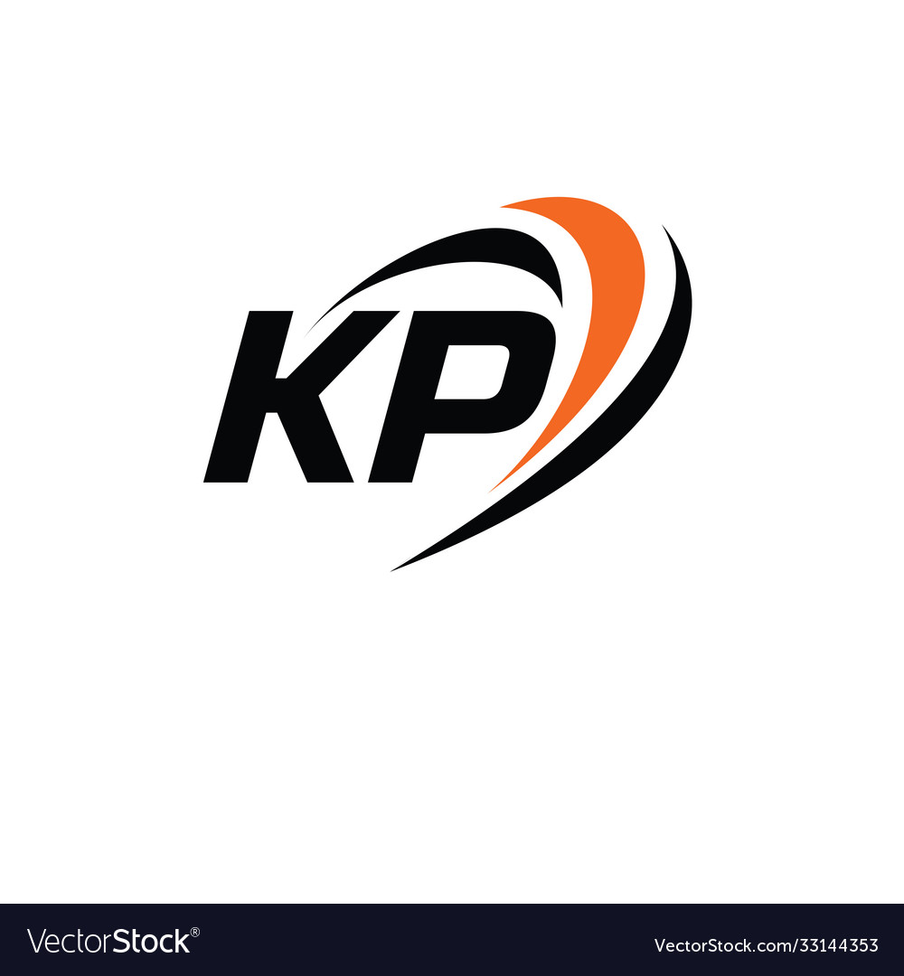 Kp monogram logo Royalty Free Vector Image - VectorStock