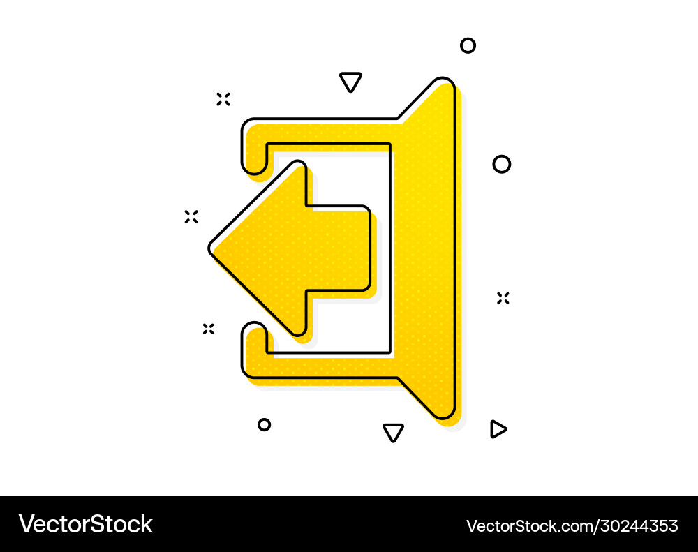 Logout arrow icon sign out Royalty Free Vector Image