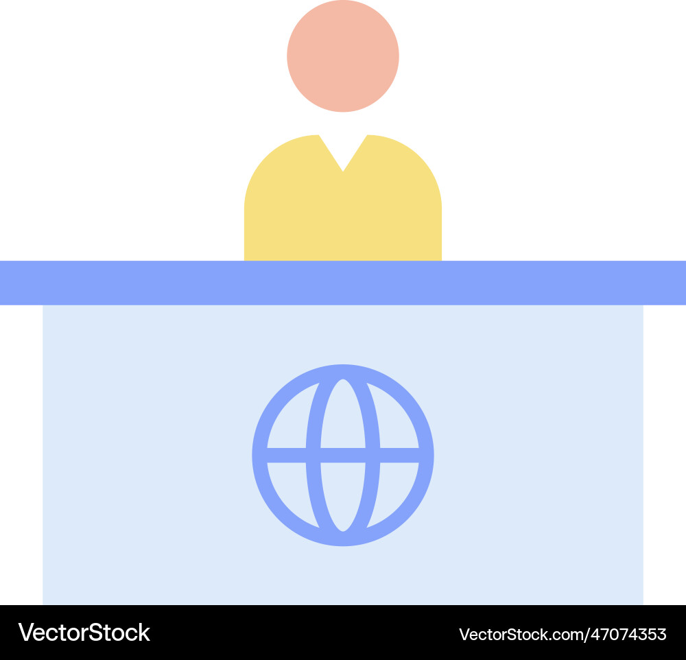News desk icon image suitable for mobile Vector Image