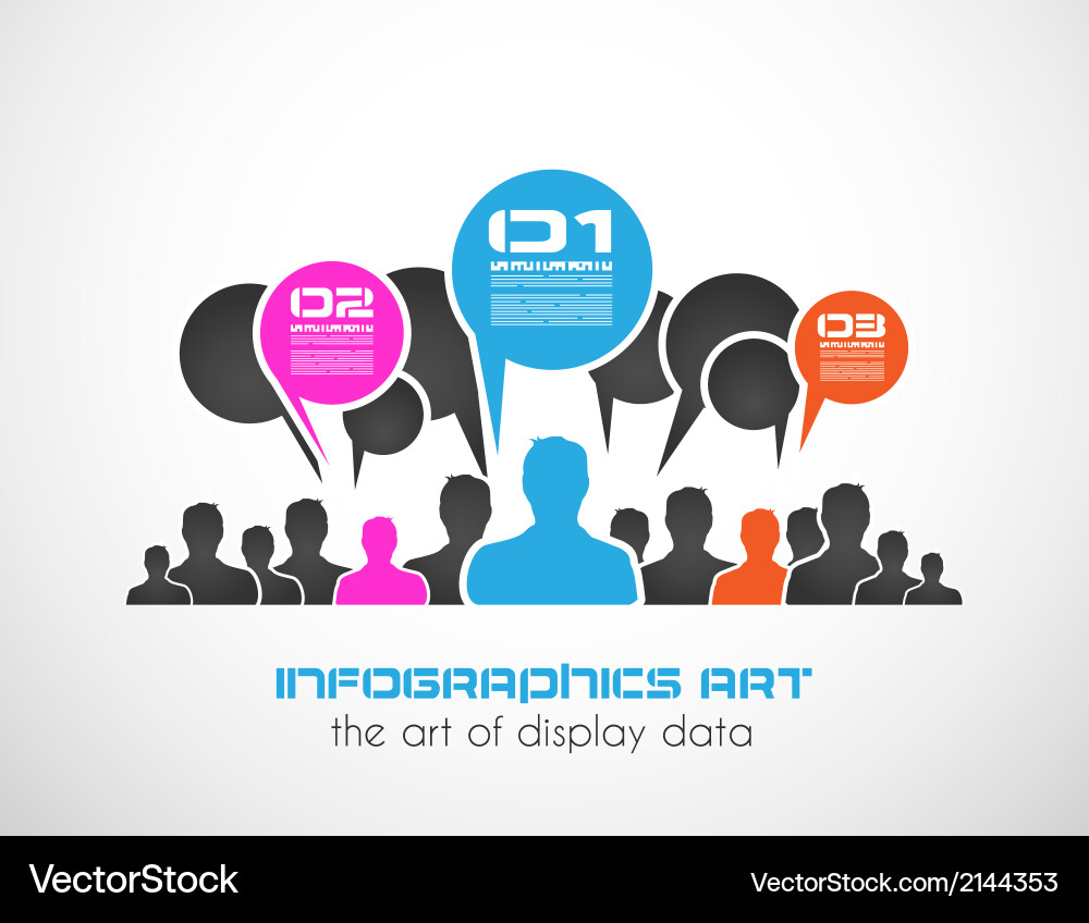 Original style infographic with man shapes Vector Image