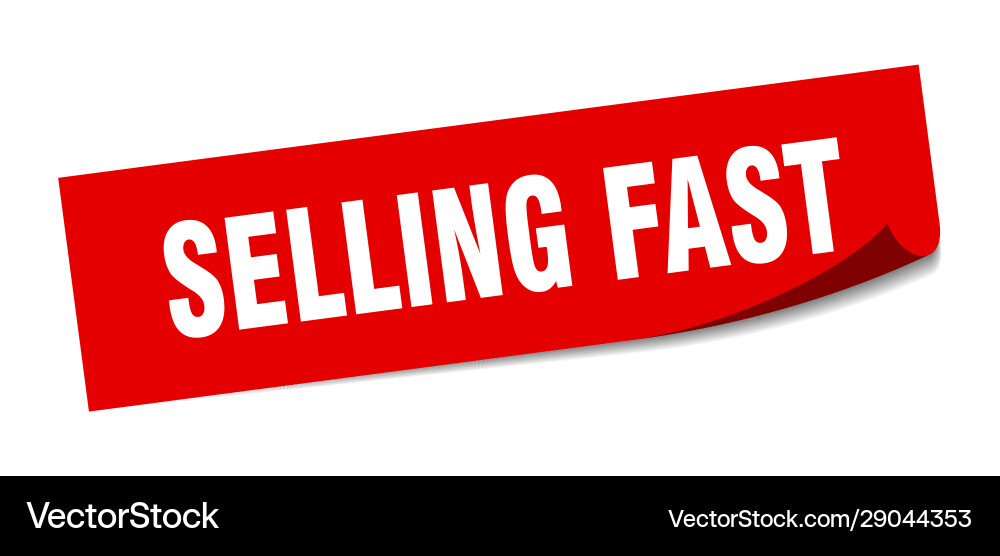 Selling fast sticker fast square sign Royalty Free Vector