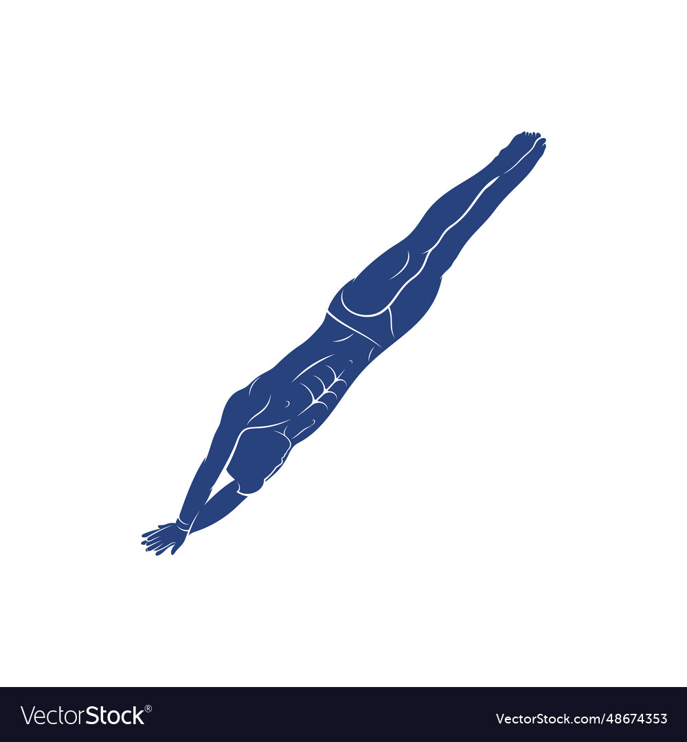 Synchronized diving design Royalty Free Vector Image
