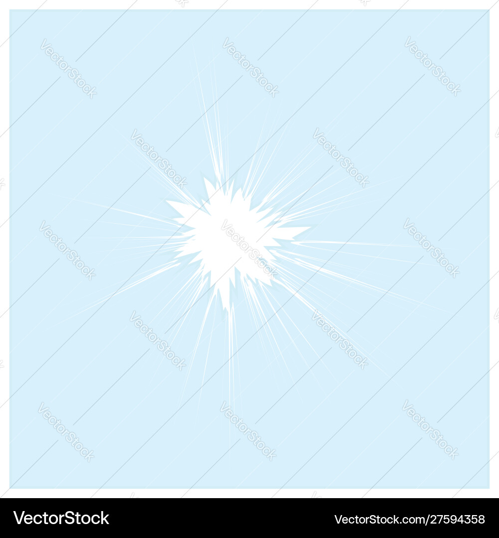 Broken transparent glass on white background Vector Image