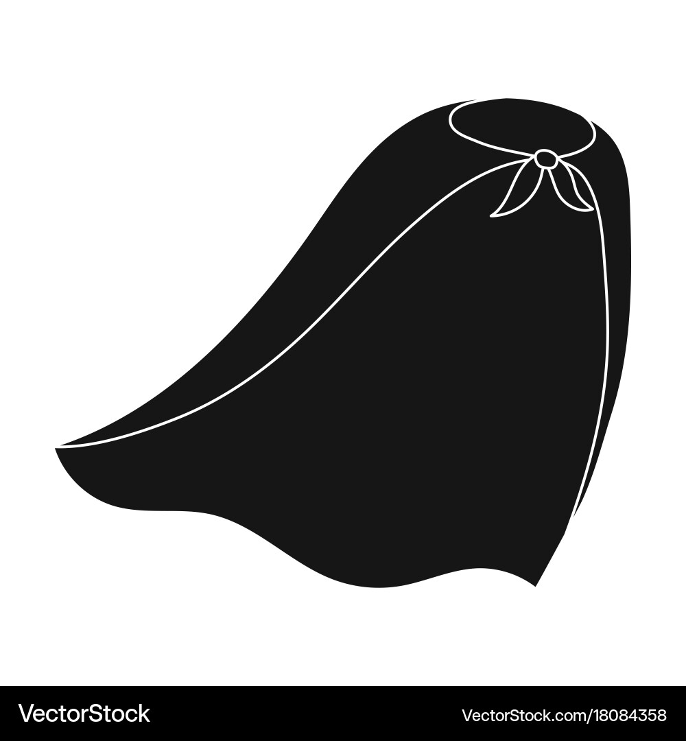 Cloak single icon in black stylecloak Royalty Free Vector