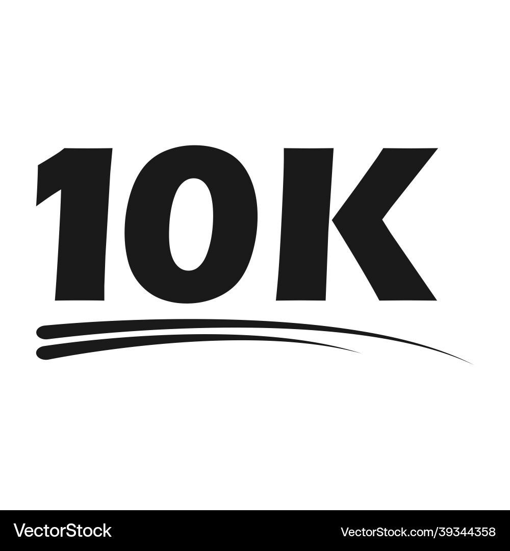 Congratulation number lettering 10k celebrate Vector Image