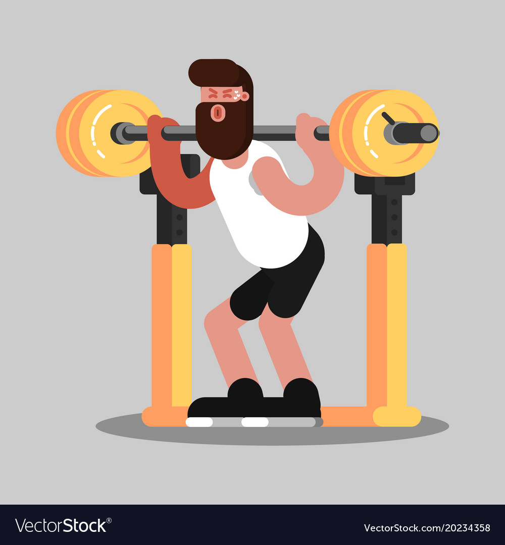 Guy doing exercises Royalty Free Vector Image - VectorStock