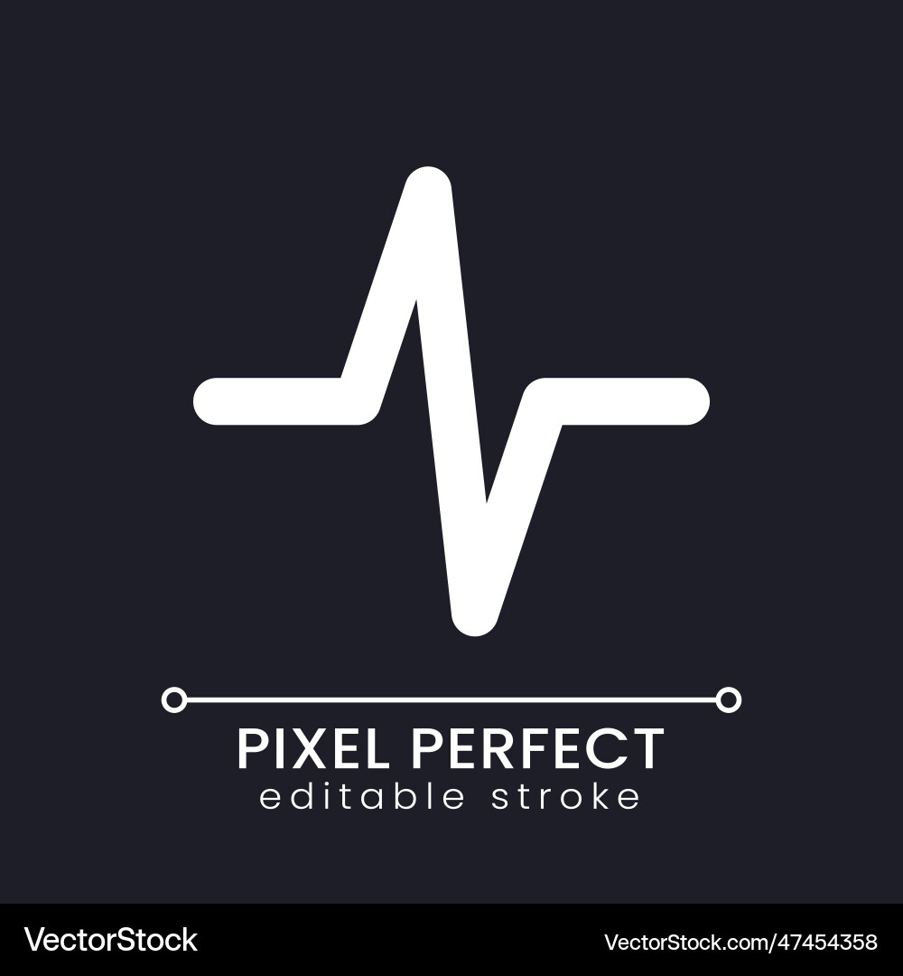 Heartbeat animation effect pixel perfect white Vector Image
