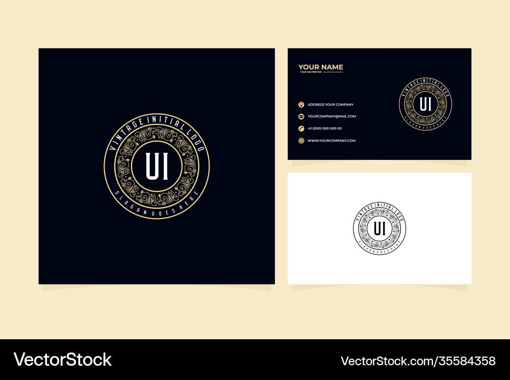 Retro And Luxury Vector Felicity Gold Luxury Vintage Modern Logo Stock