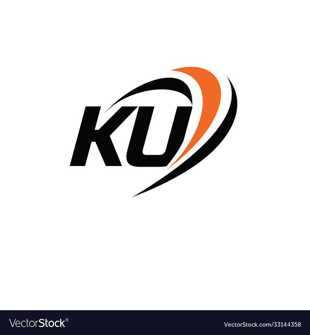 Ku monogram logo Royalty Free Vector Image - VectorStock