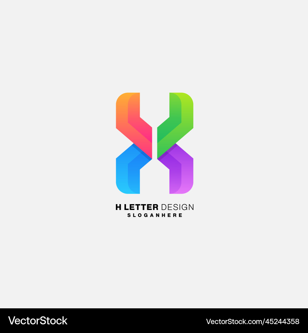 Letter x logo design gradient color icon symbol Vector Image