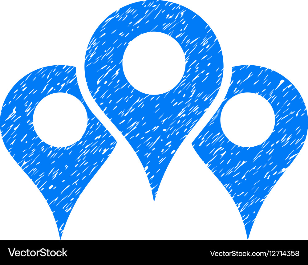 Locations grainy texture icon Royalty Free Vector Image