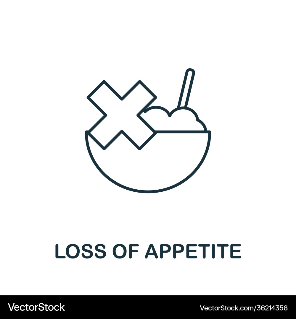Loss appetite icon simple from coronavirus Vector Image