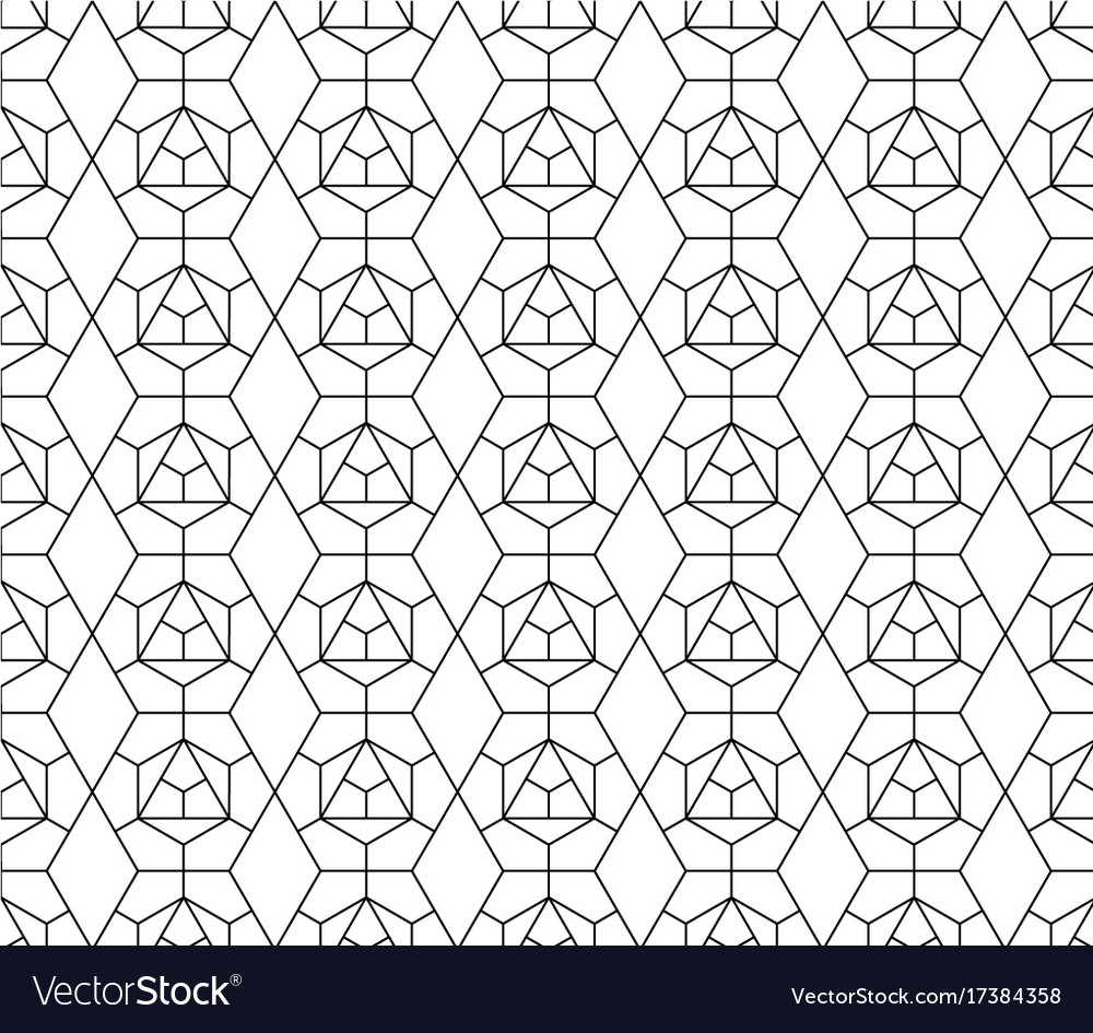 Seamless geometric pattern with editable Vector Image