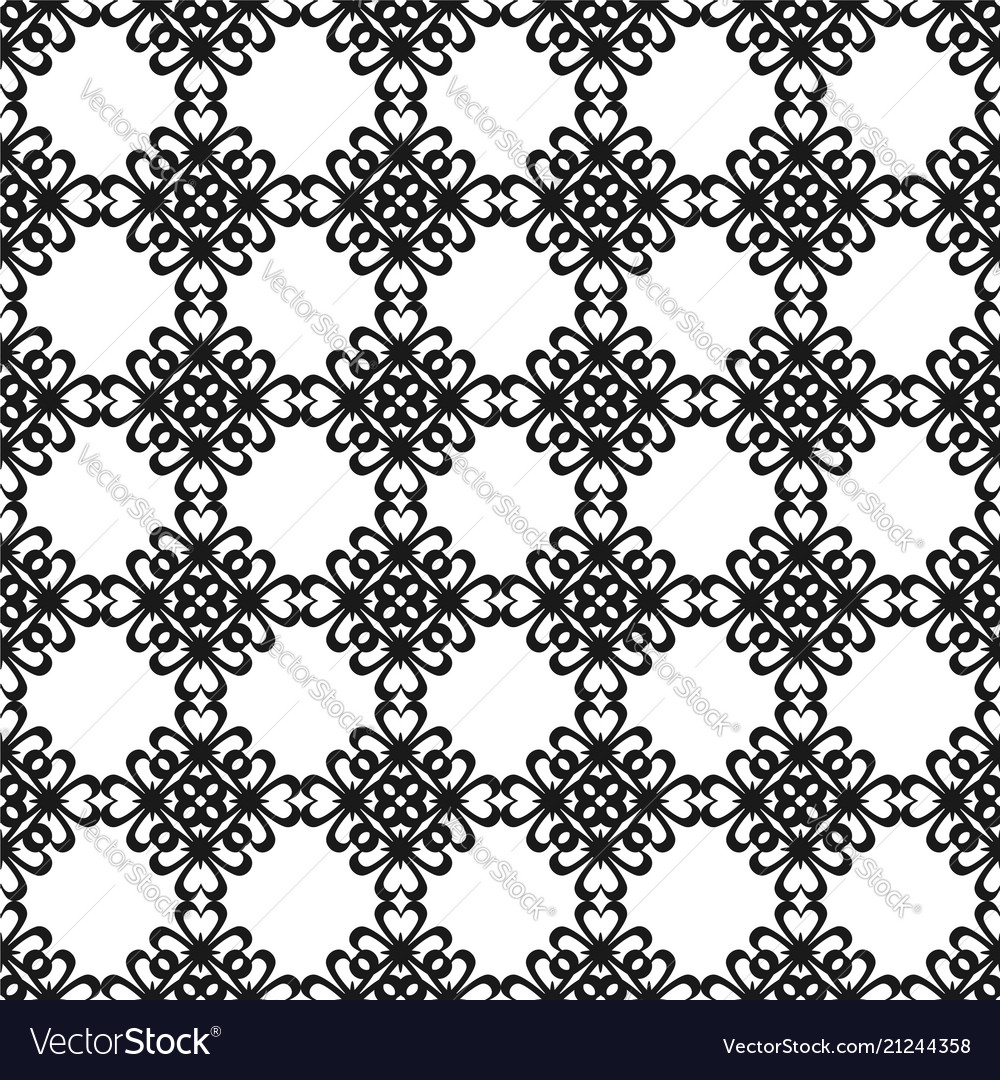 Seamless pattern black and white repeating Vector Image