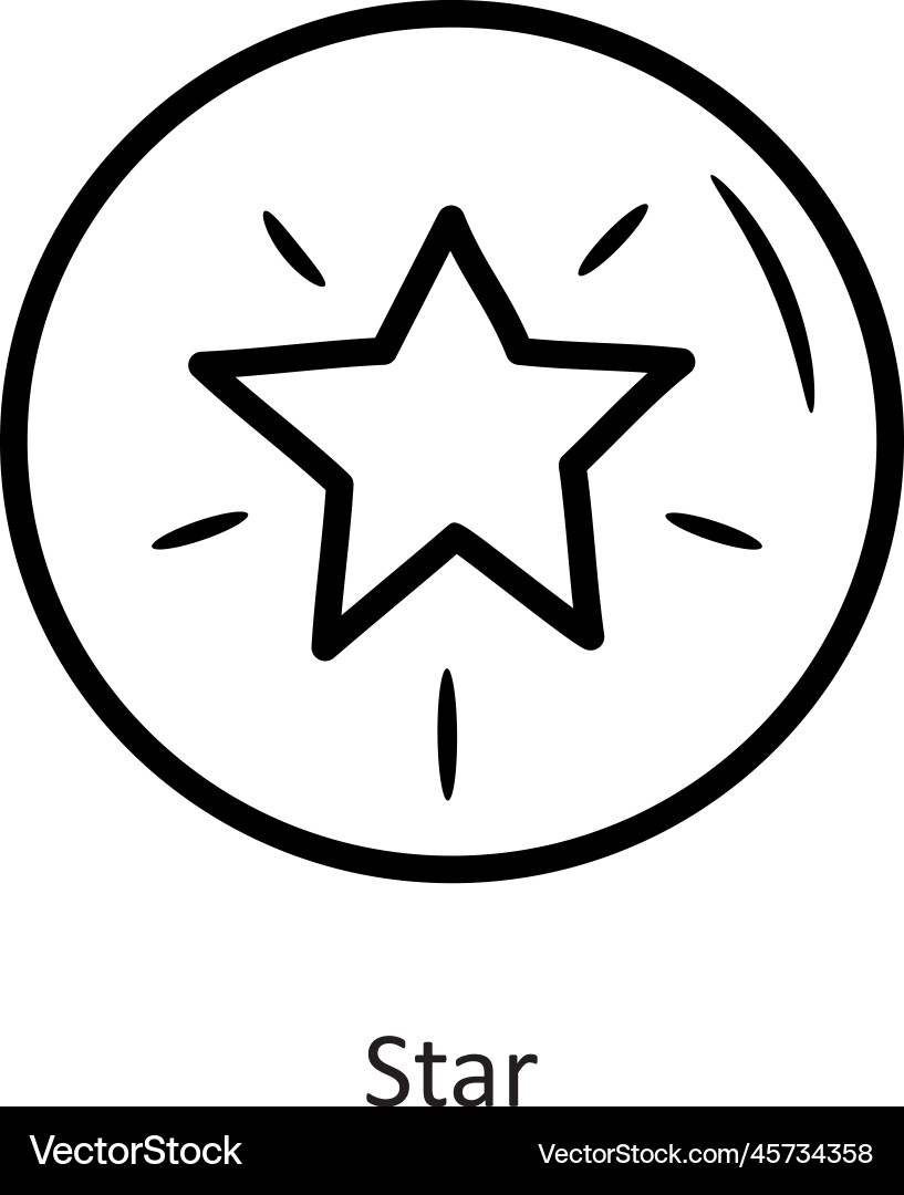Star outline icon design gami Royalty Free Vector Image