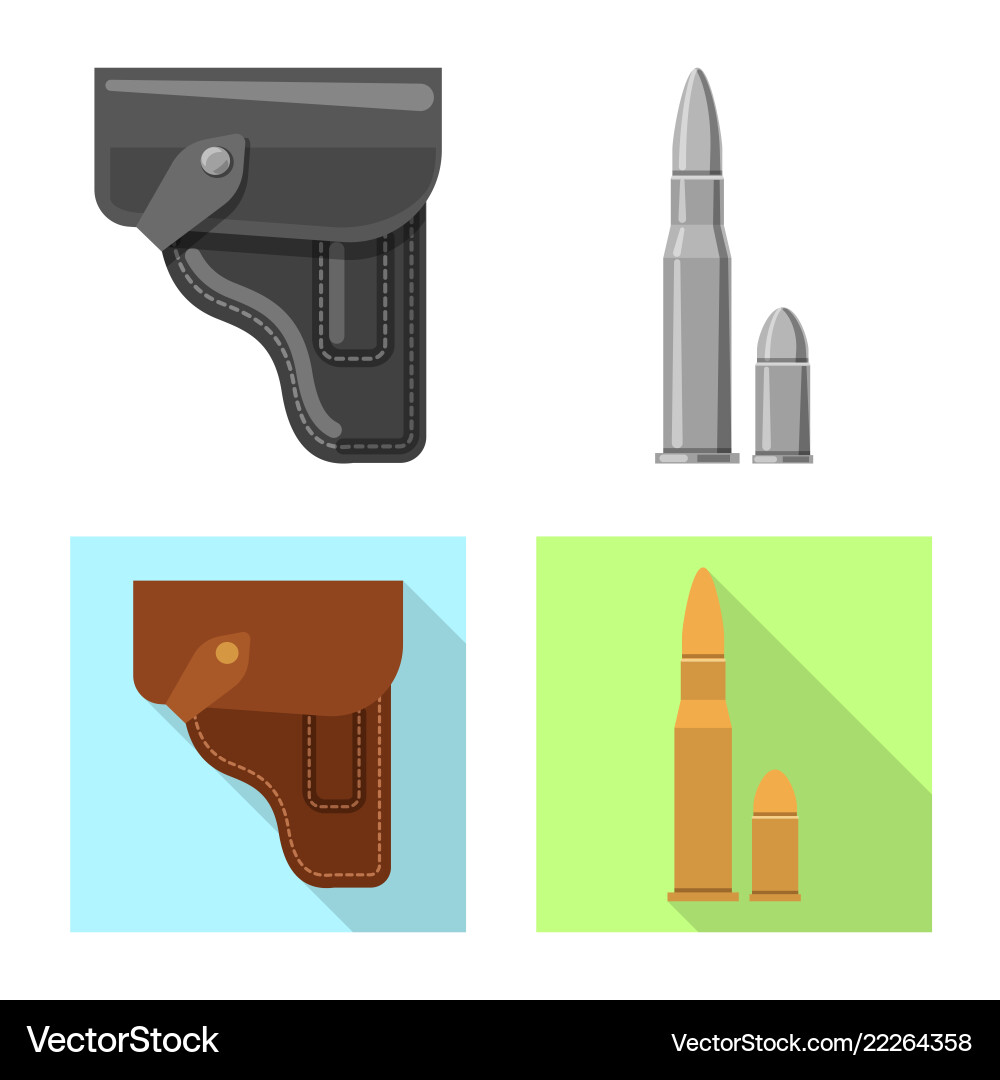 Weapon and gun symbol set Royalty Free Vector Image